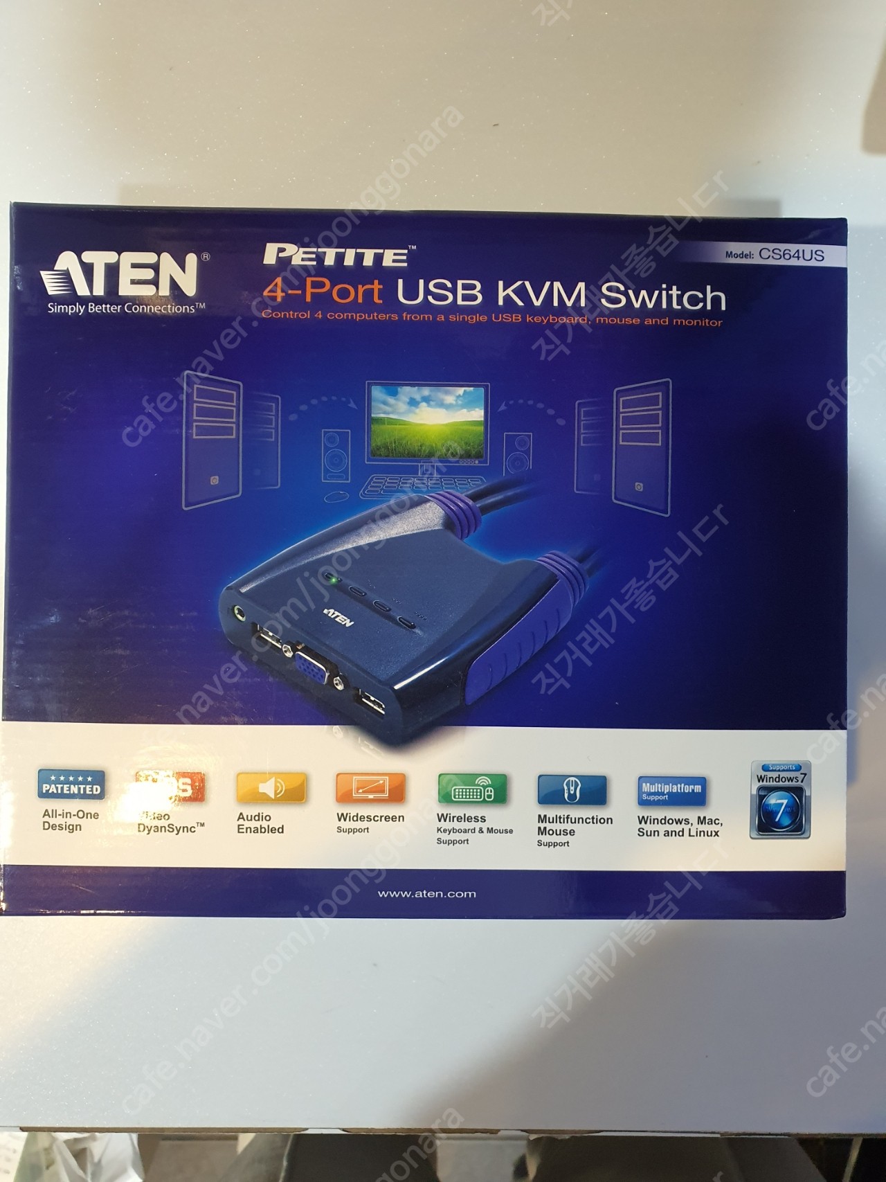 Kvm 4포트 2대~4대 까지의 Pc를 1대의 모니터 키보드마우스스피커 중고나라